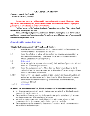Test 1 Practice Questions Keys - CHM 3342 - Studocu