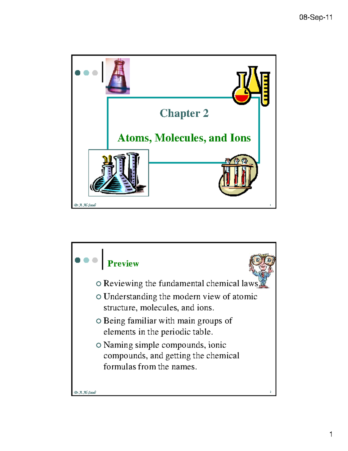 Chem 101-02 - Naming chemical compounds - Chapter 2 Atoms, Molecules ...