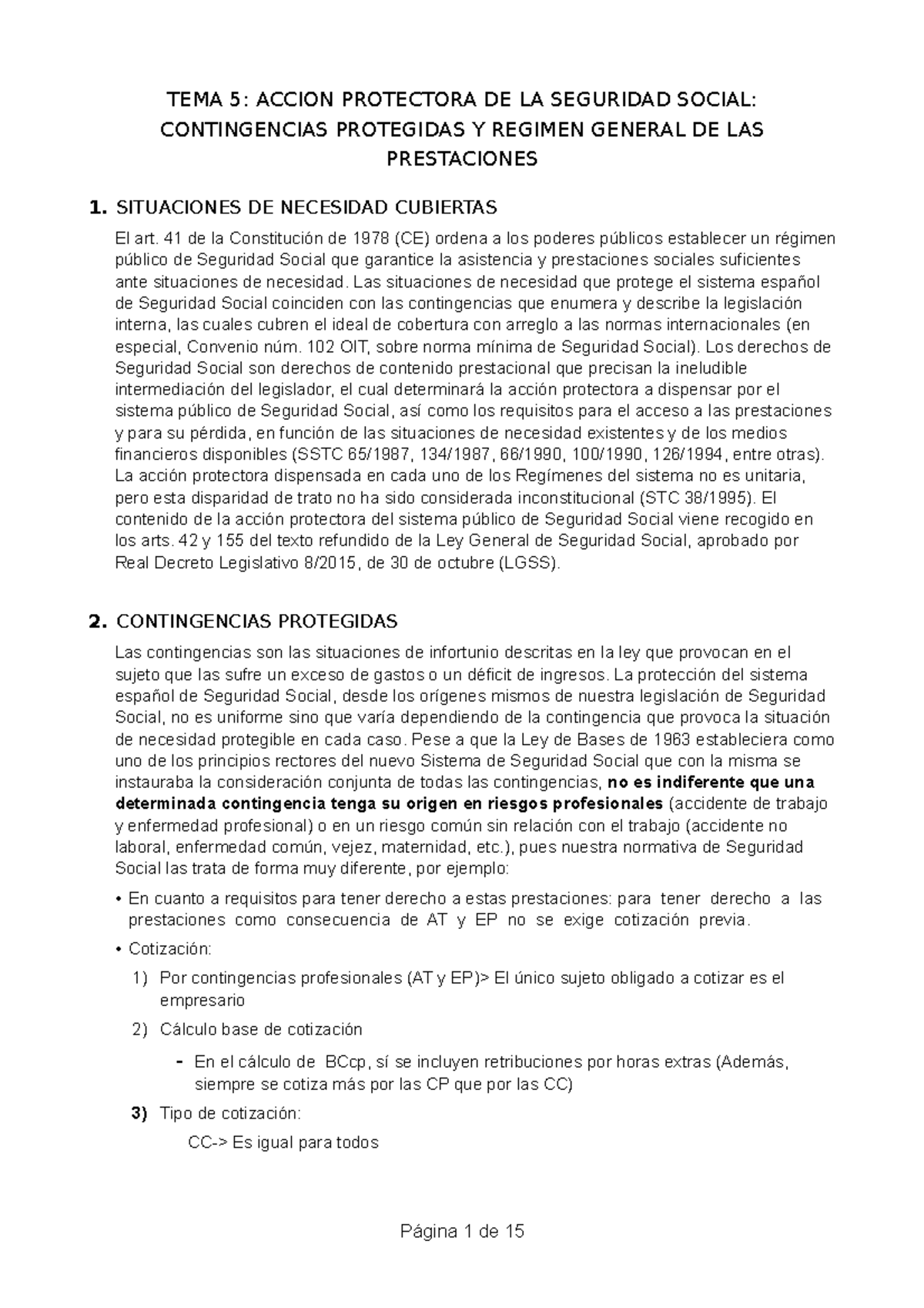 TEMA 5 - TEMA 5: ACCION PROTECTORA DE LA SEGURIDAD SOCIAL ...