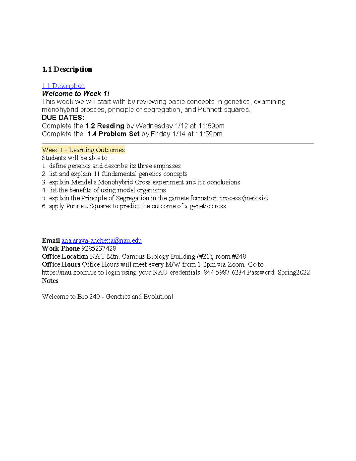 Week 1 lecture notes - 2022 - 1 Description 1 Description Welcome to ...