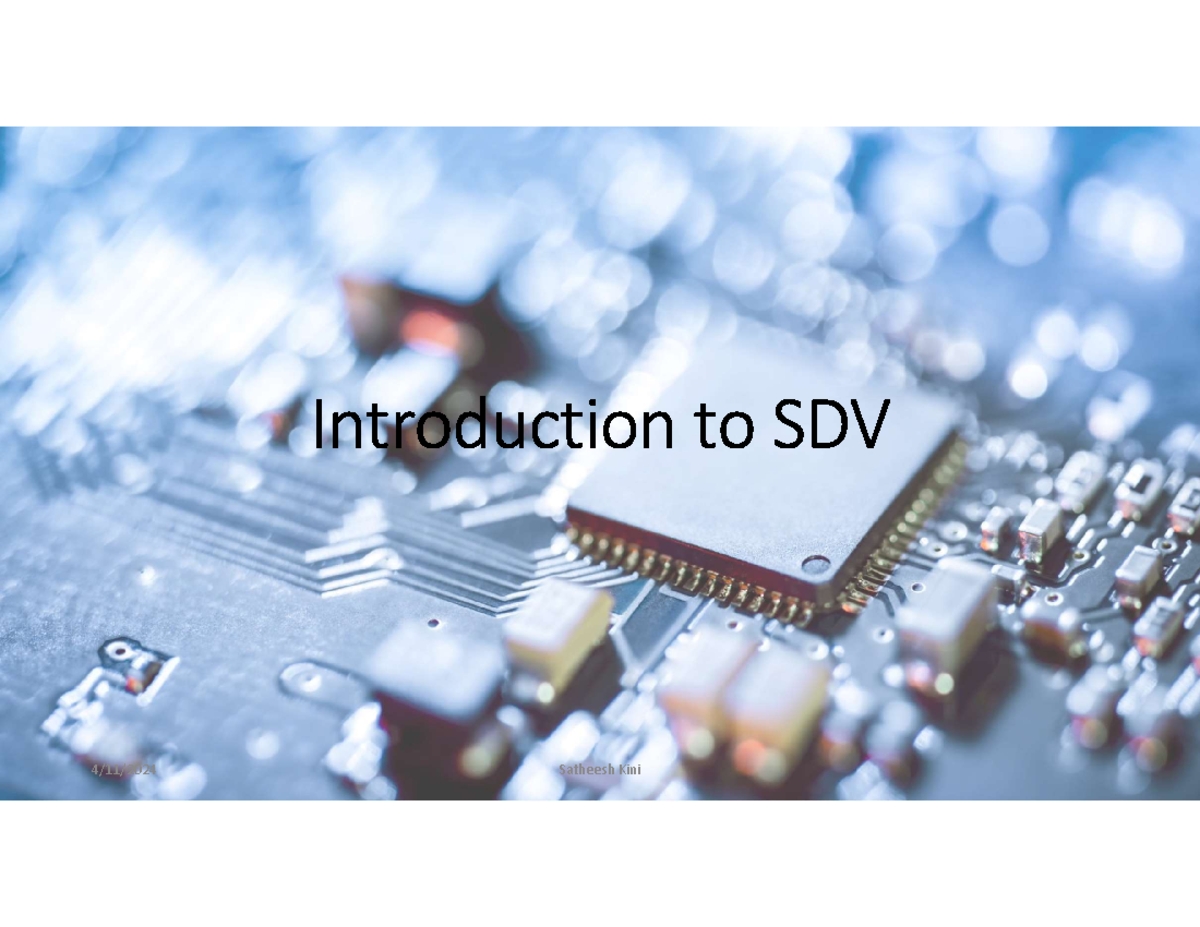 SDV - good document - Introduction to SDV What is Software Defined ...