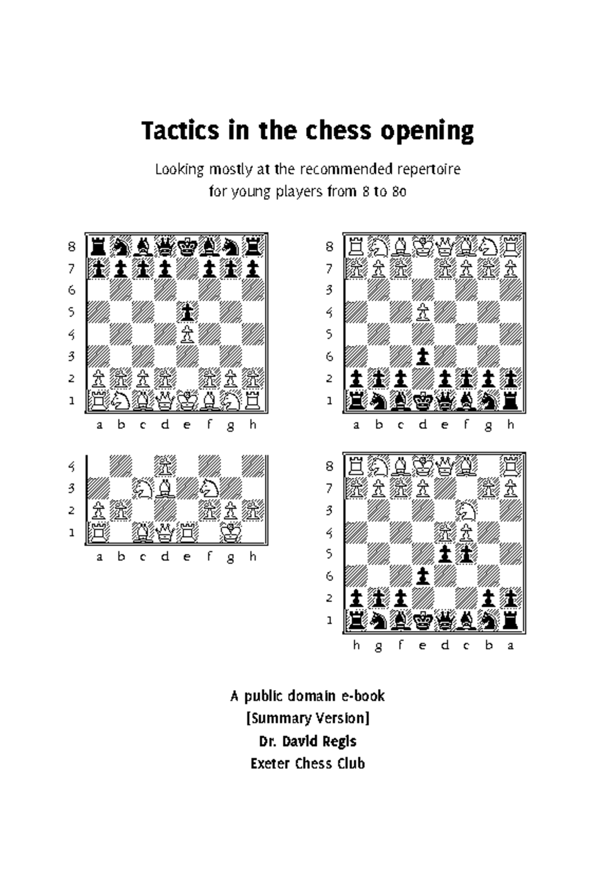 Tactics In Junior Openings - Tactics in the chess opening Looking ...