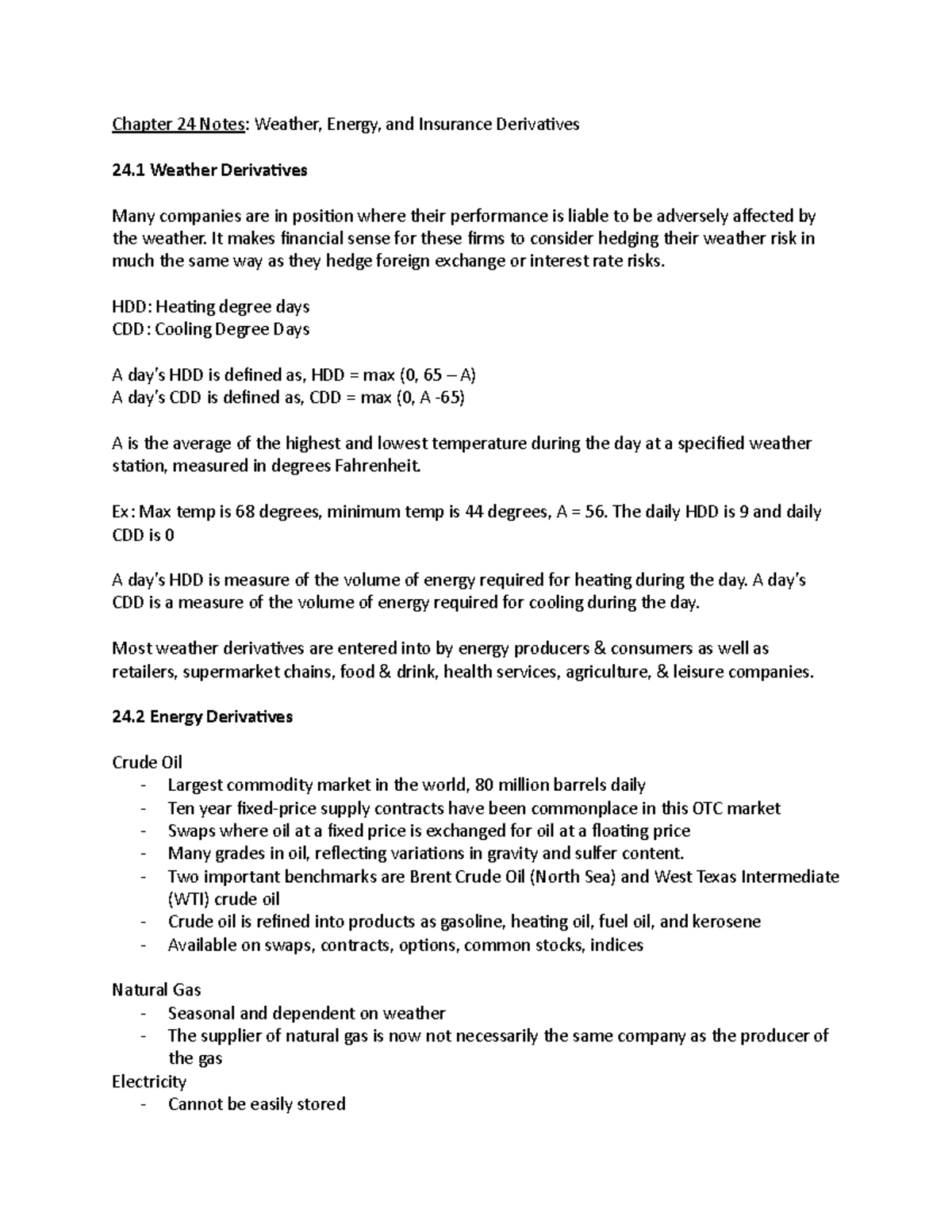 Chapter 24 Notes - CH 24 - Chapter 24 Notes: Weather, Energy, and ...