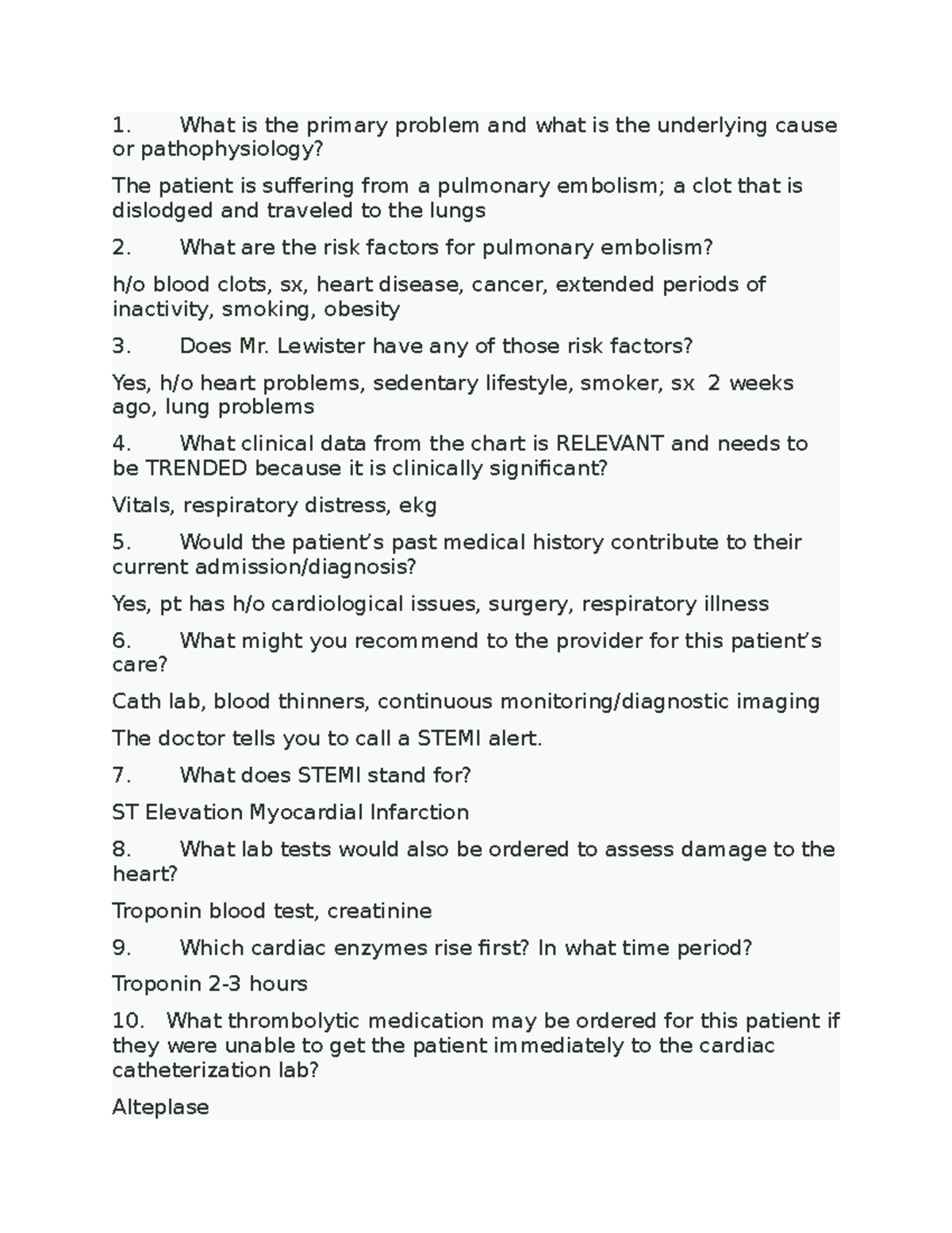 Case studies week 6 - fdssfdf - What is the primary problem and what is ...