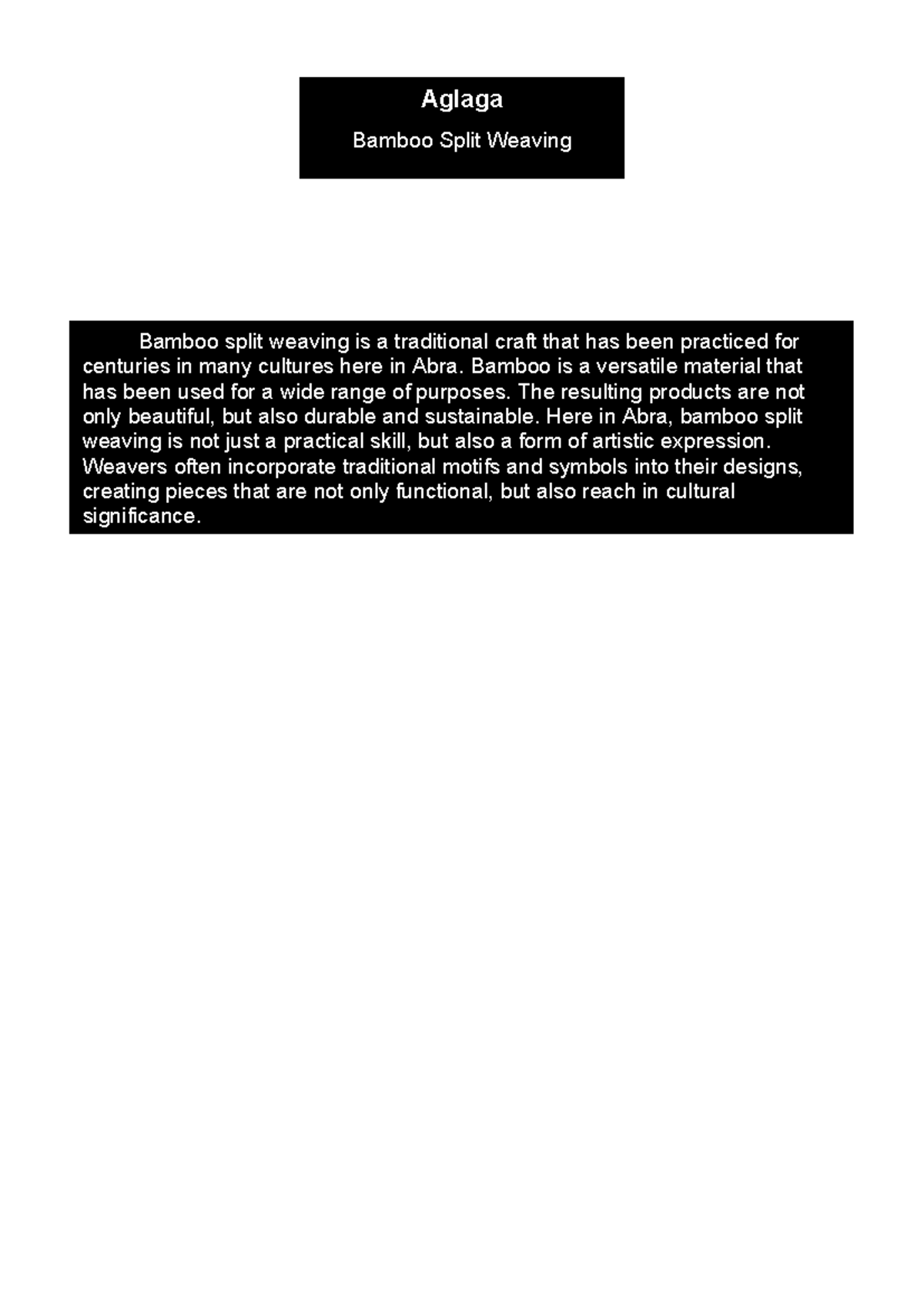 MIL - N/A - Bamboo split weaving is a traditional craft that has been ...