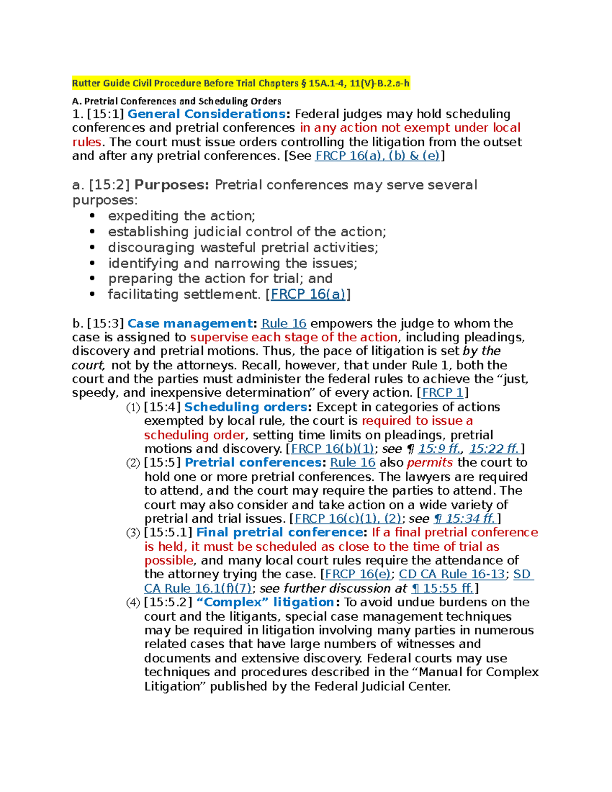 Rutter Guide Civil Procedure Before Trial Chapters- Discovery - Ruter Guide Civil Procedure ...