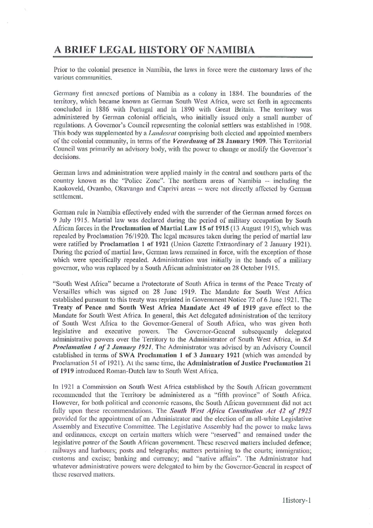 Legal History of Namibia[ 1795] - A BRIEF LEGAL HISTORY OF NAMIBIA ...