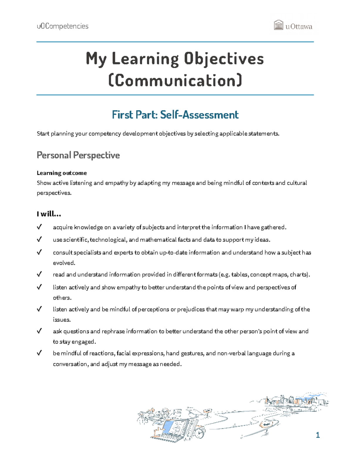 My Learning Objectives (Communication) - My Learning Objectives ...