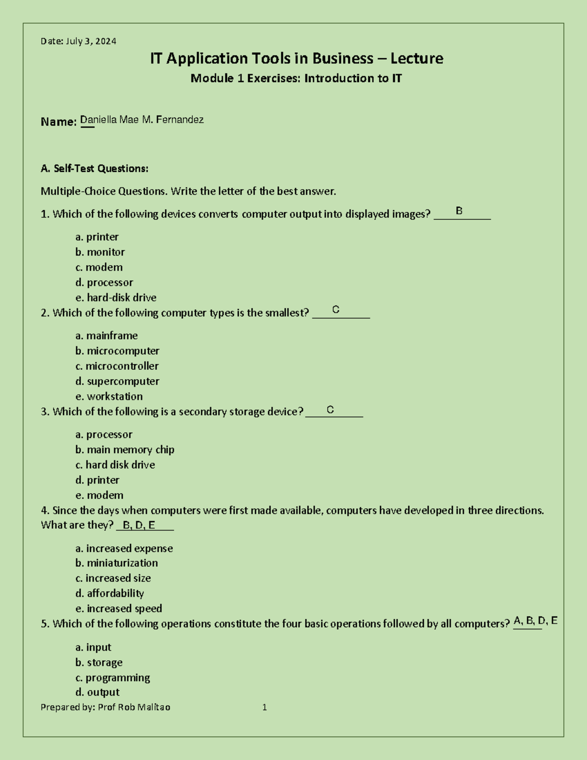 Lesson 1-2 Reference Exercises - Fernandez - IT Application Tools in ...