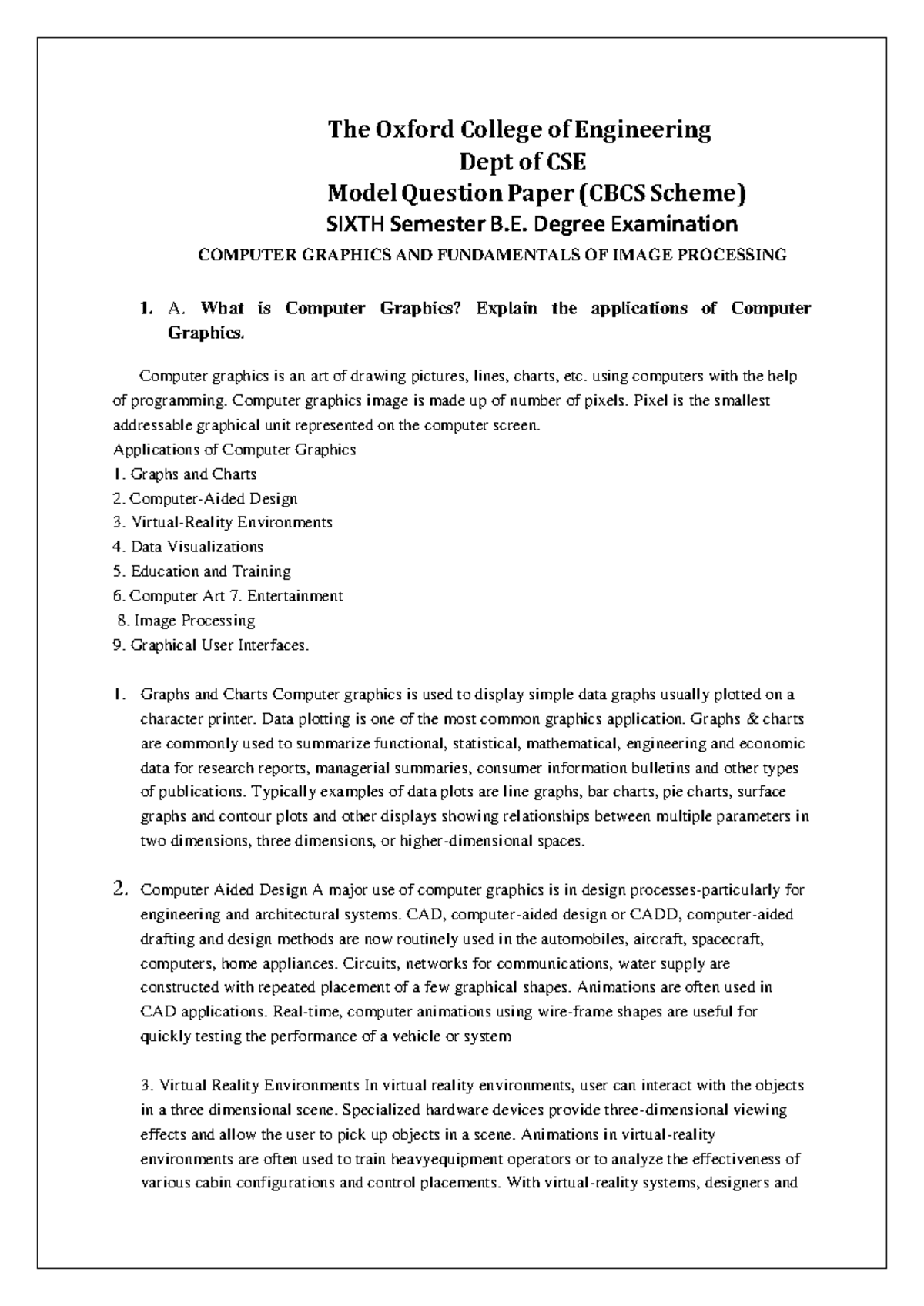 21CS63- Model QP Scheme No.1 - The Oxford College of Engineering Dept of CSE Model Question ...