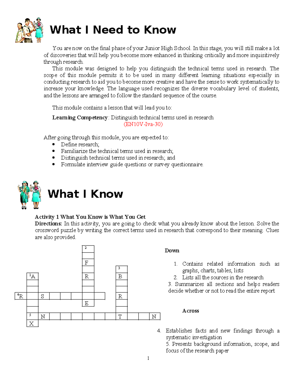 English 10 Q4 W1 MOD1 - Tech - You are now on the final phase of your ...
