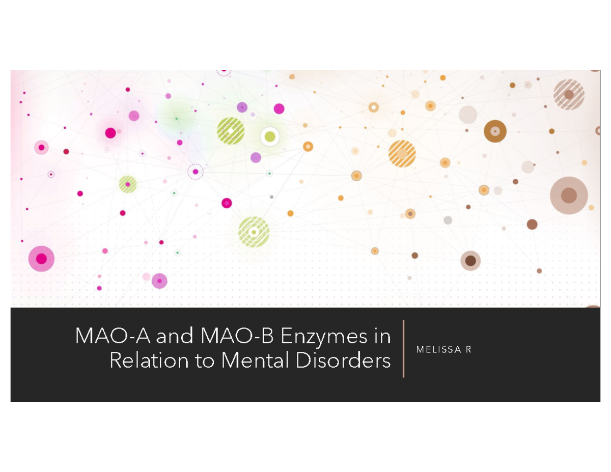 MAOA MAOB Metabolic Pathway copy - MAO-A and MAO-B Enzymes in Relation ...