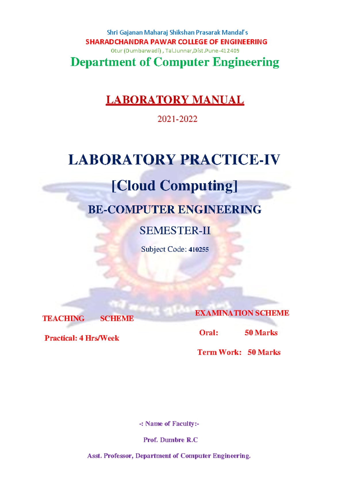 Cloud Computing Manual mini project - Shri Gajanan Maharaj Shikshan ...