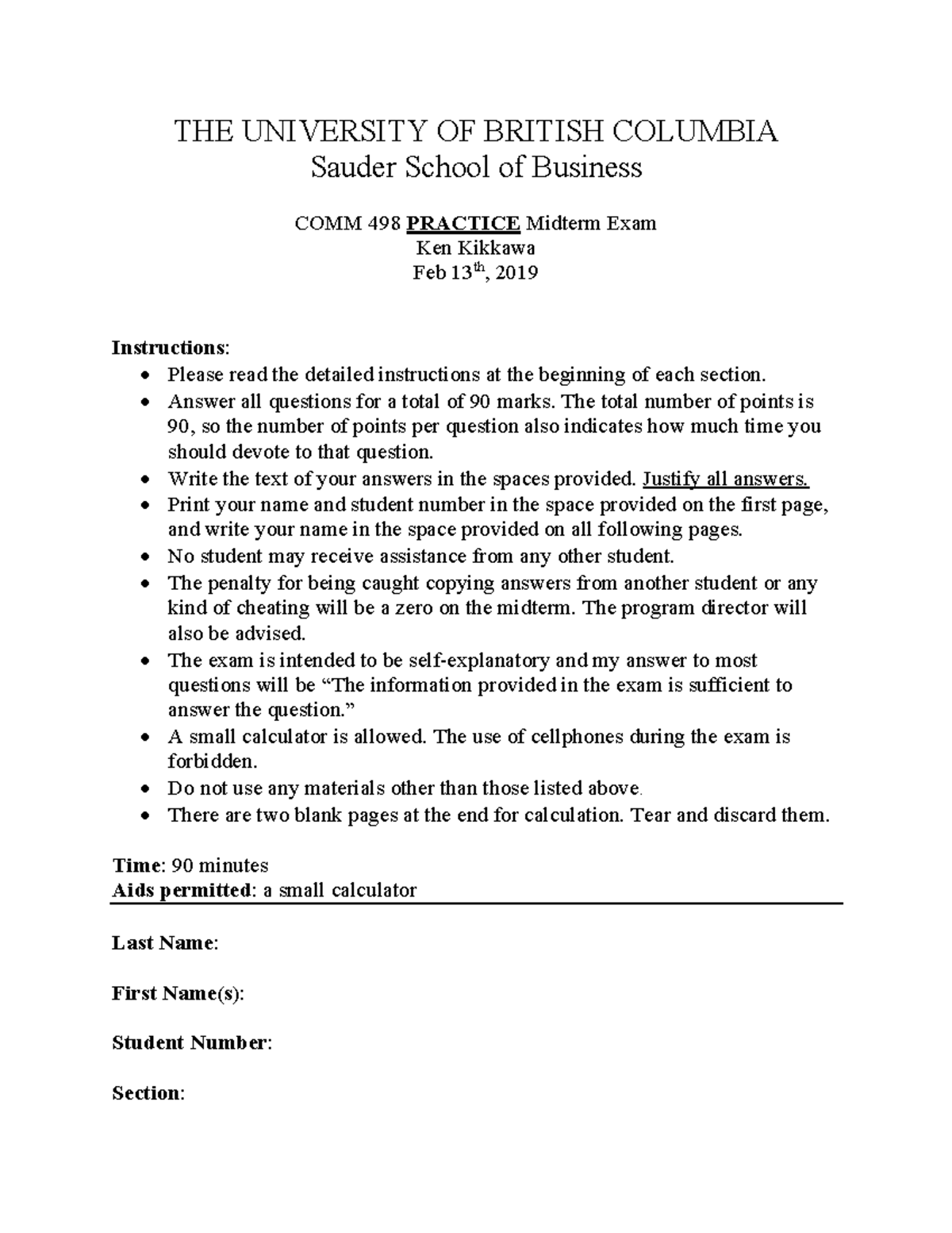 Practice Midterm - Warning: TT: undefined function: 32 Warning: Popup annotation has a missing ...