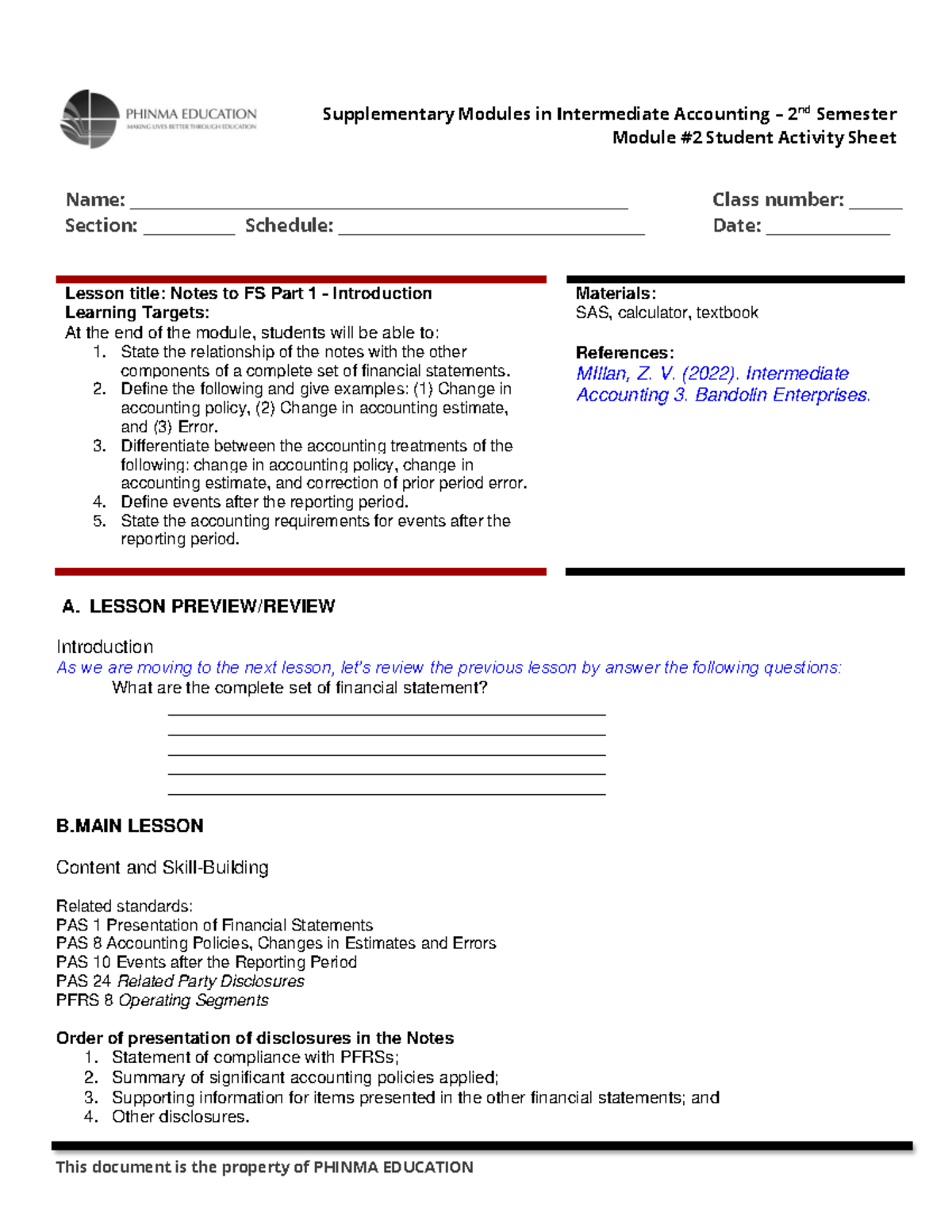 PHI-002 ENG-188 Module-2 SAS Notes-to-FS-Part-1 Introduction - Module ...