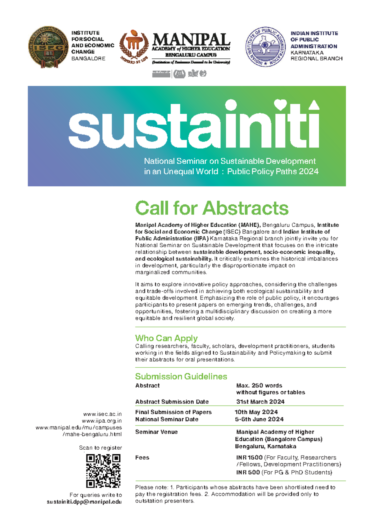 Final Seminar Concept Note - Manipal Academy of Higher Education (MAHE ...