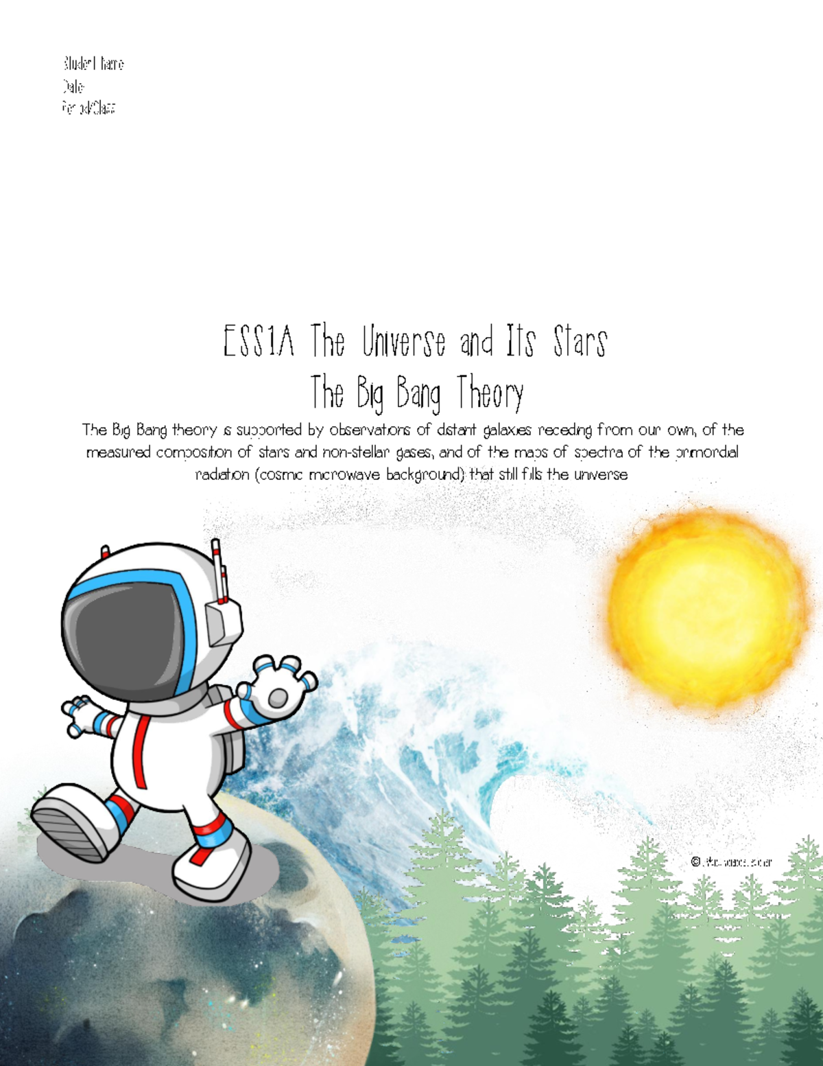 Independent Learning The Big Bang Theory-1 (1) - High School ESS1 The ...