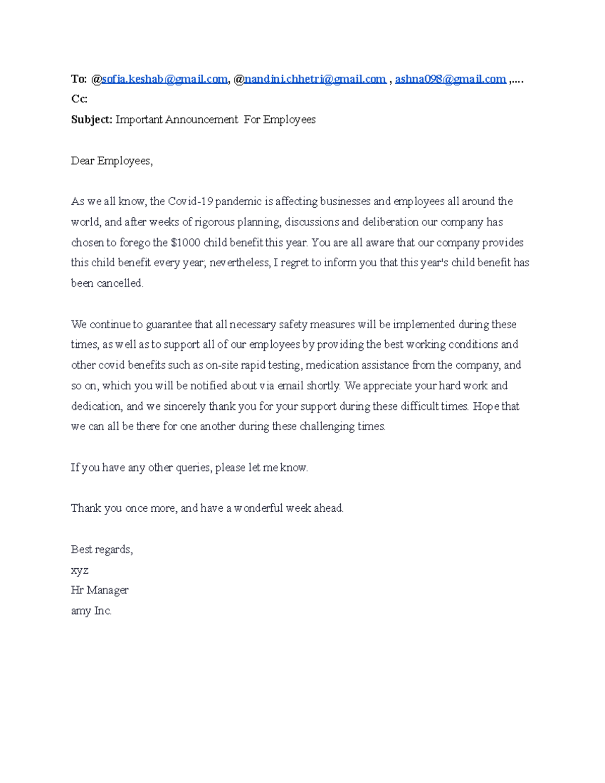 Individual Business Report - To: @sofia@gmail, @nandini@gmail,ashna098 ...
