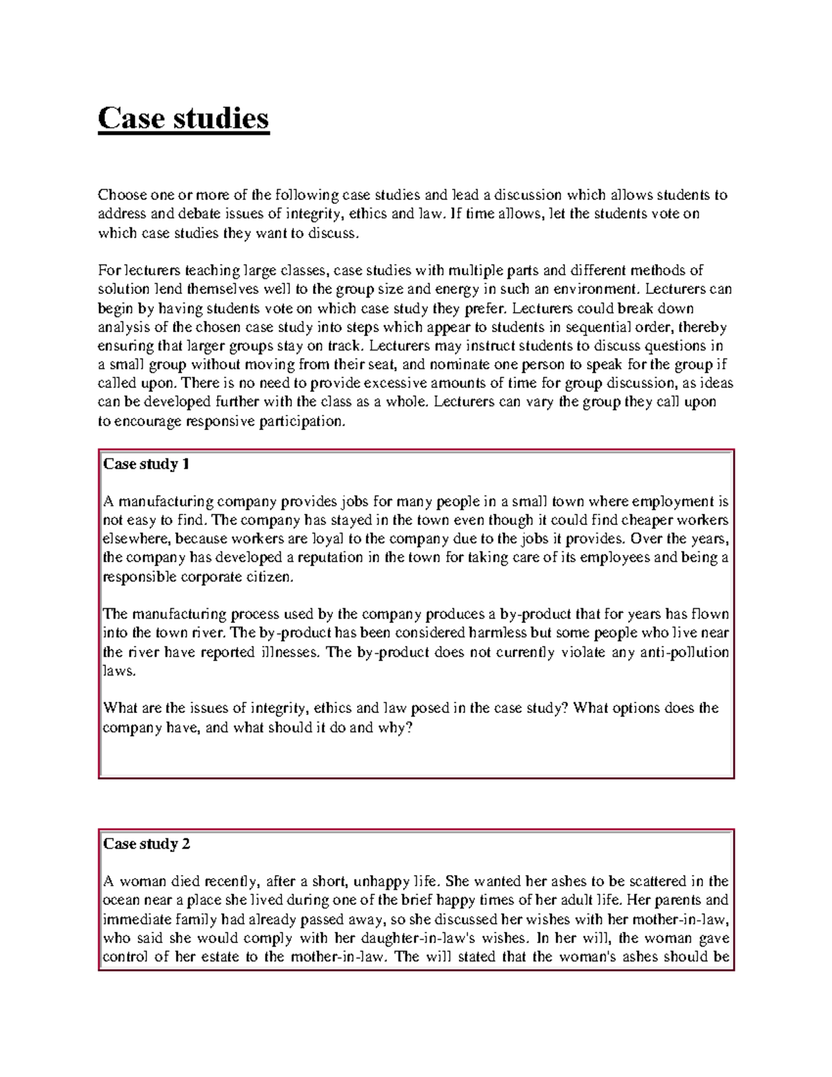 Major Project 2024 - Case studies 1- 9- 24-04-2024 - Case studies ...