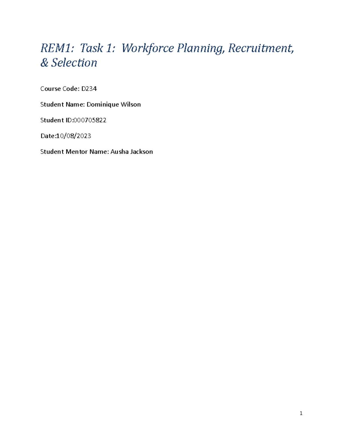 Finaltask 1 - task 1 make sure to have three separate problems - REM1 ...