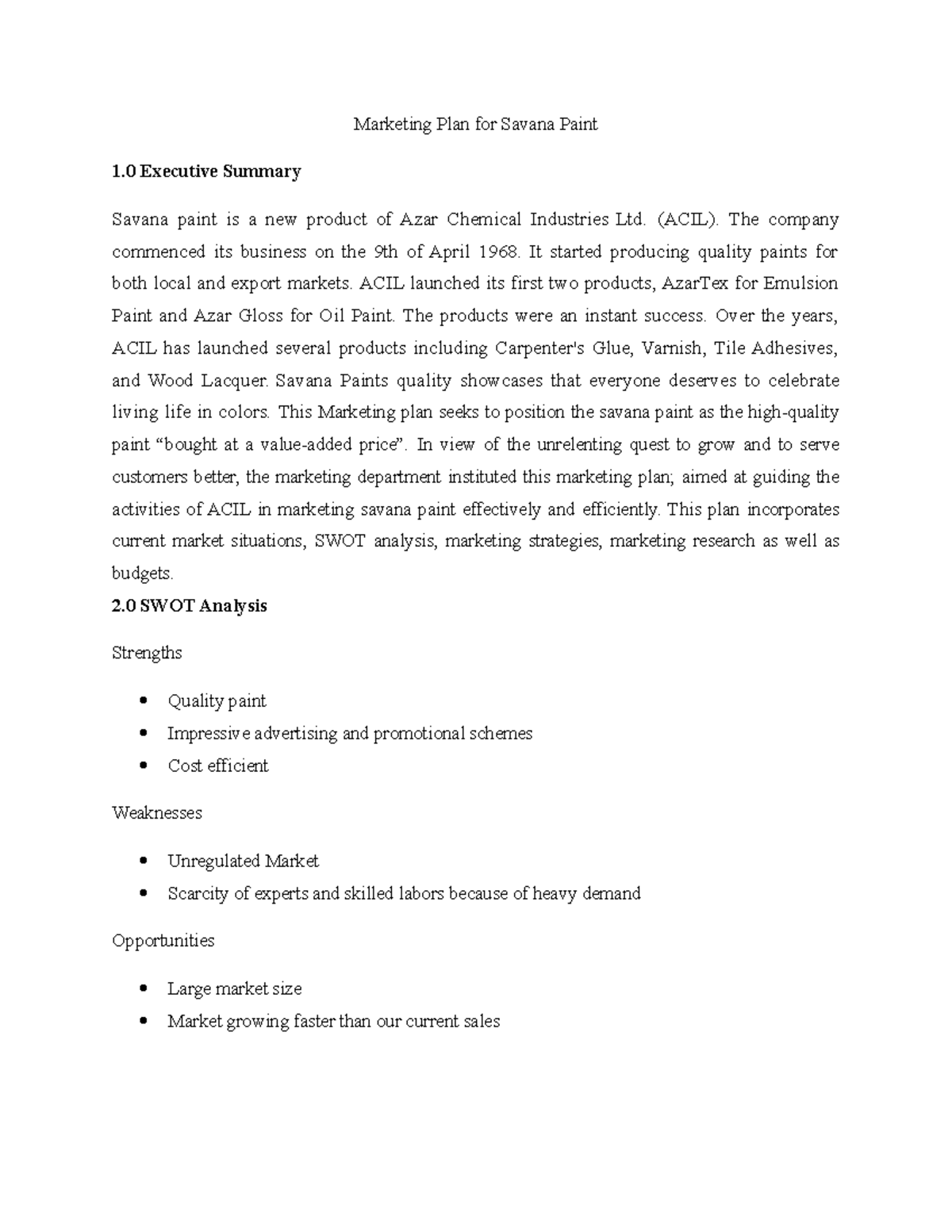 Sample marketing plan for students - By OWUSU ISAAC MENSAH - Marketing ...