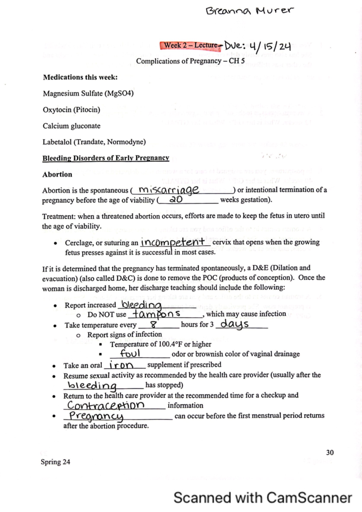 166-week 2 PCA - NUR 166 - Studocu