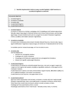 4-es tétel - oooo - 4.-es tétel. A személyiségfejlődés sajátosságai ...