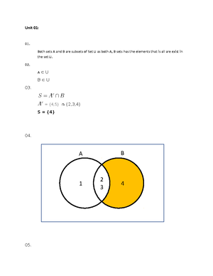 [Solved] Create three sets A B having 4 elements in each and U a ...