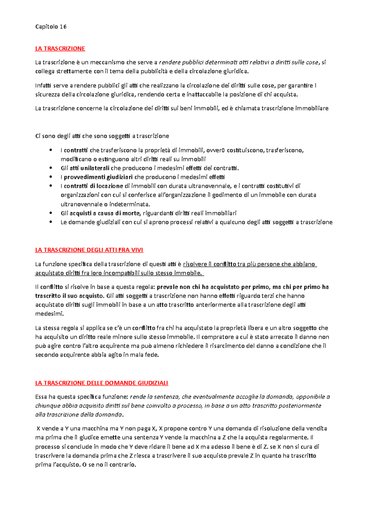 Capitolo 16 LA Trascrizione - Capitolo 16 LA TRASCRIZIONE La trascrizione è un meccanismo che ...