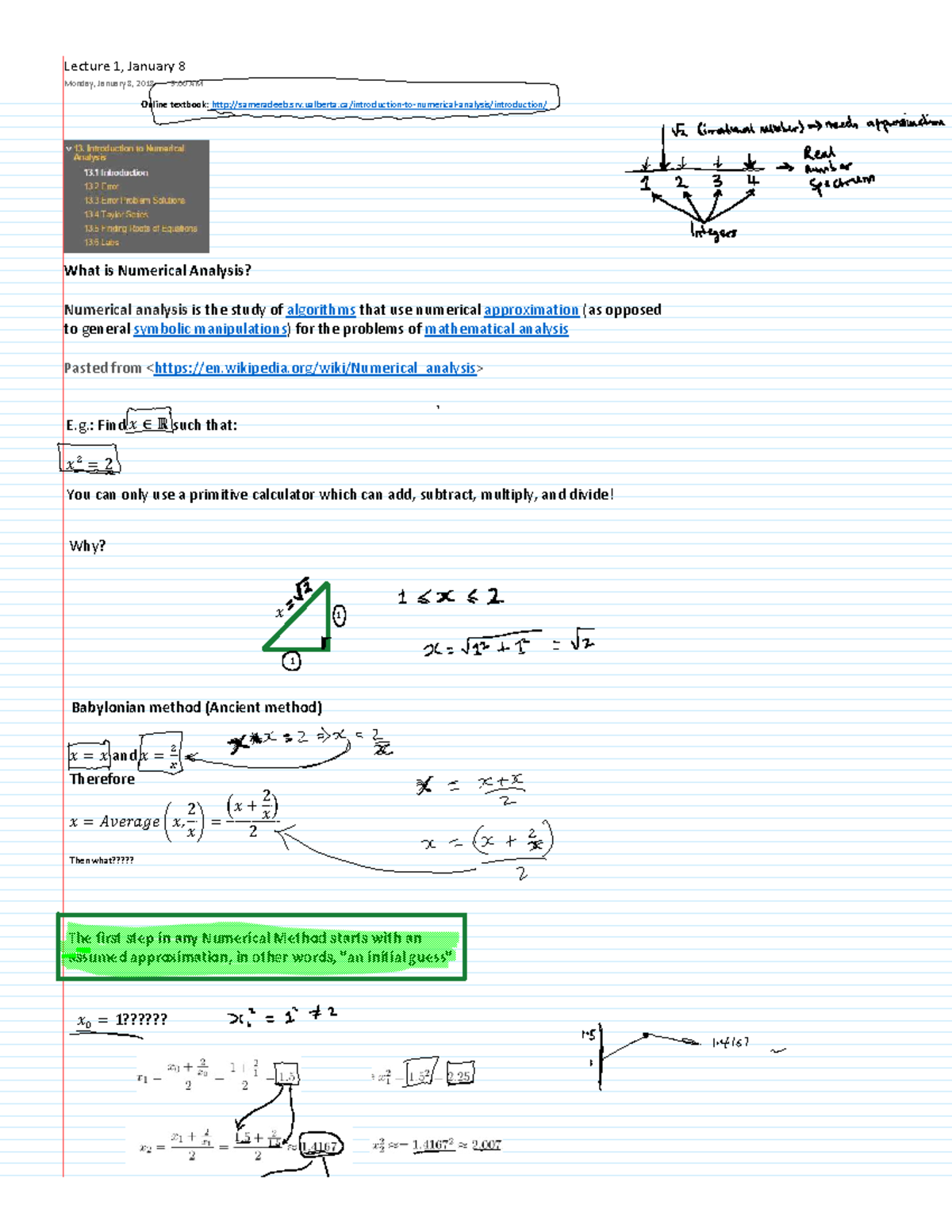 Error Analysis Lecture 1 Jan 8 Warning Tt Undefined Function 32 What Is Numerical