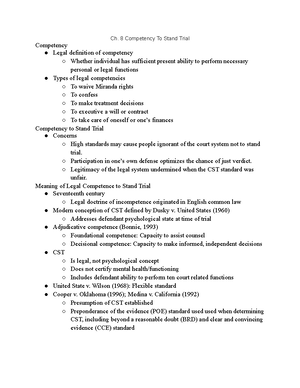 Forensic Psychology Chapter 9 The Insanity Defense - ... they should ...