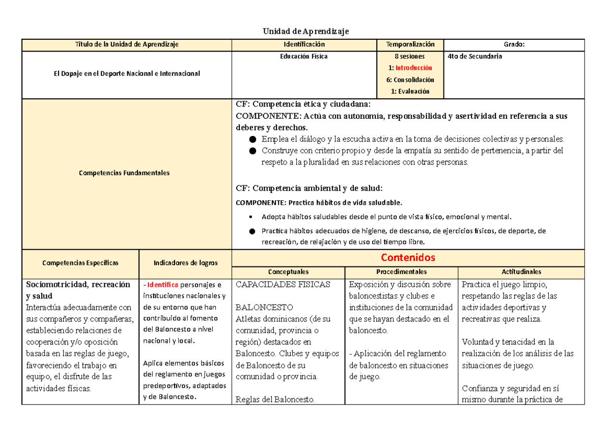 Matriz de unidad de aprendizaje - Unidad de Aprendizaje Título de la Unidad de Aprendizaje - Studocu