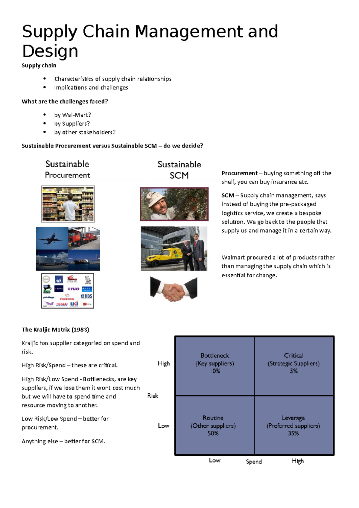 Supply Chain Management and Design - Supply Chain Management and Design ...