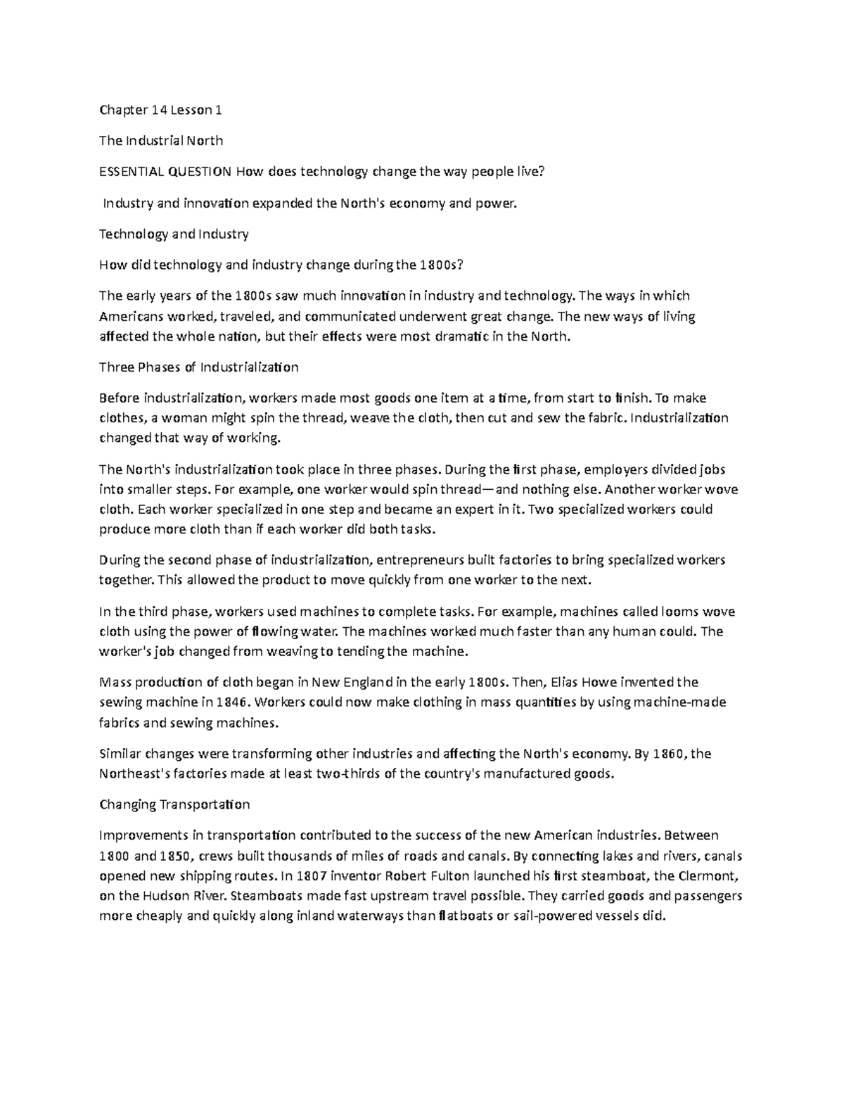 Chapter 14 lesson 1 - College history completed lecture instructor ...