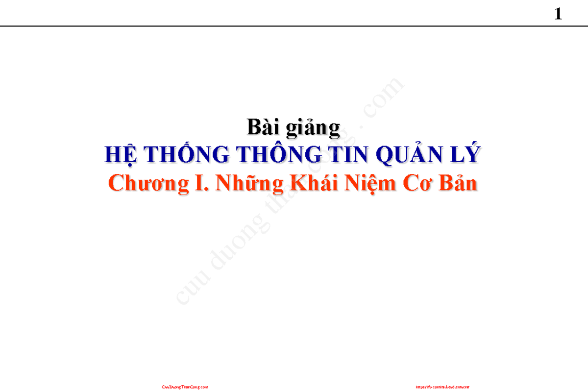 He-thong-thong-tin-quan-ly 1-nhung-van-de-co-ban - [cuuduongthancong - 1 Bài giảng HỆ THỐNG ...