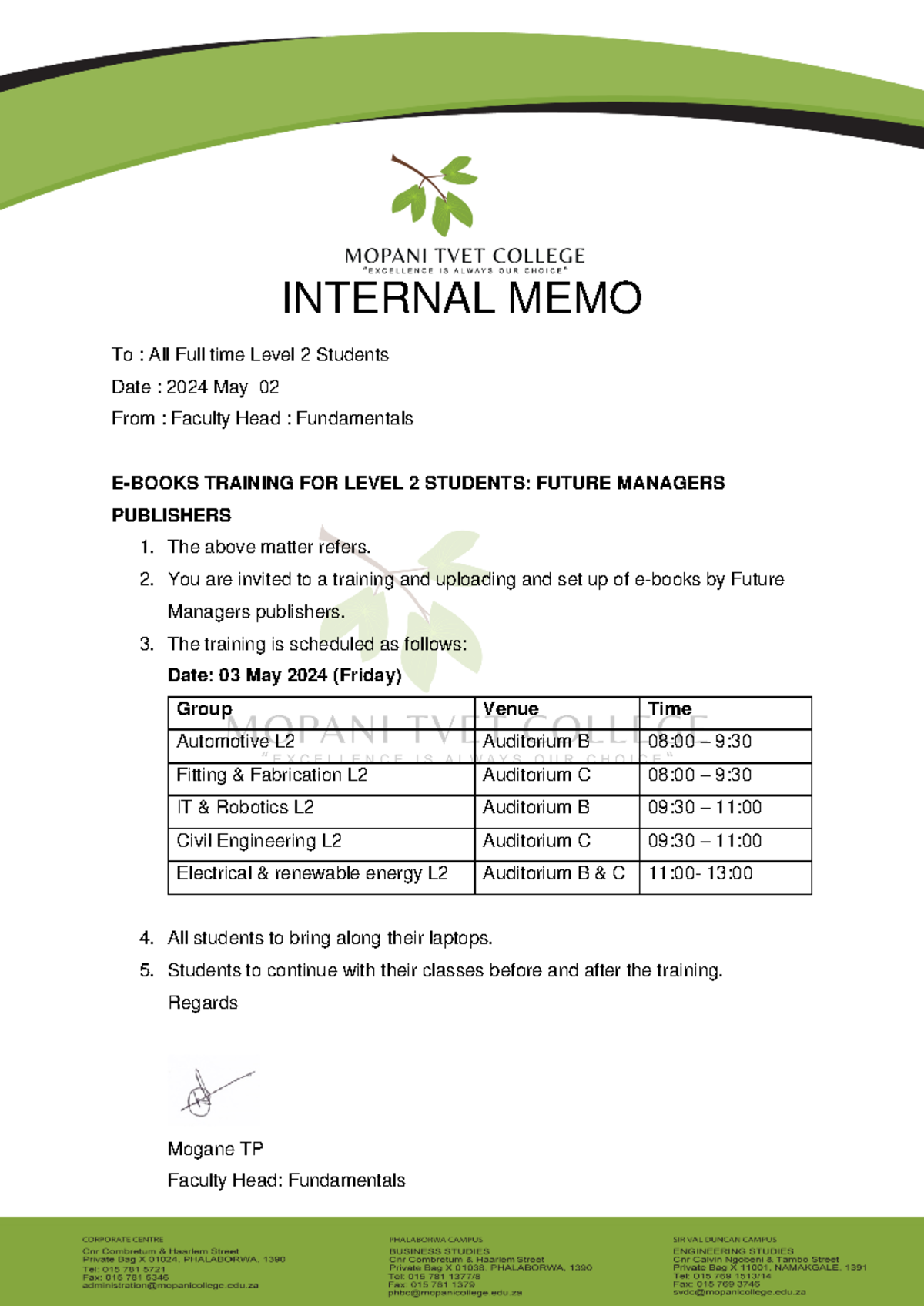 E- Books Training FOR Level 2 Students Future Managers Publishers ...