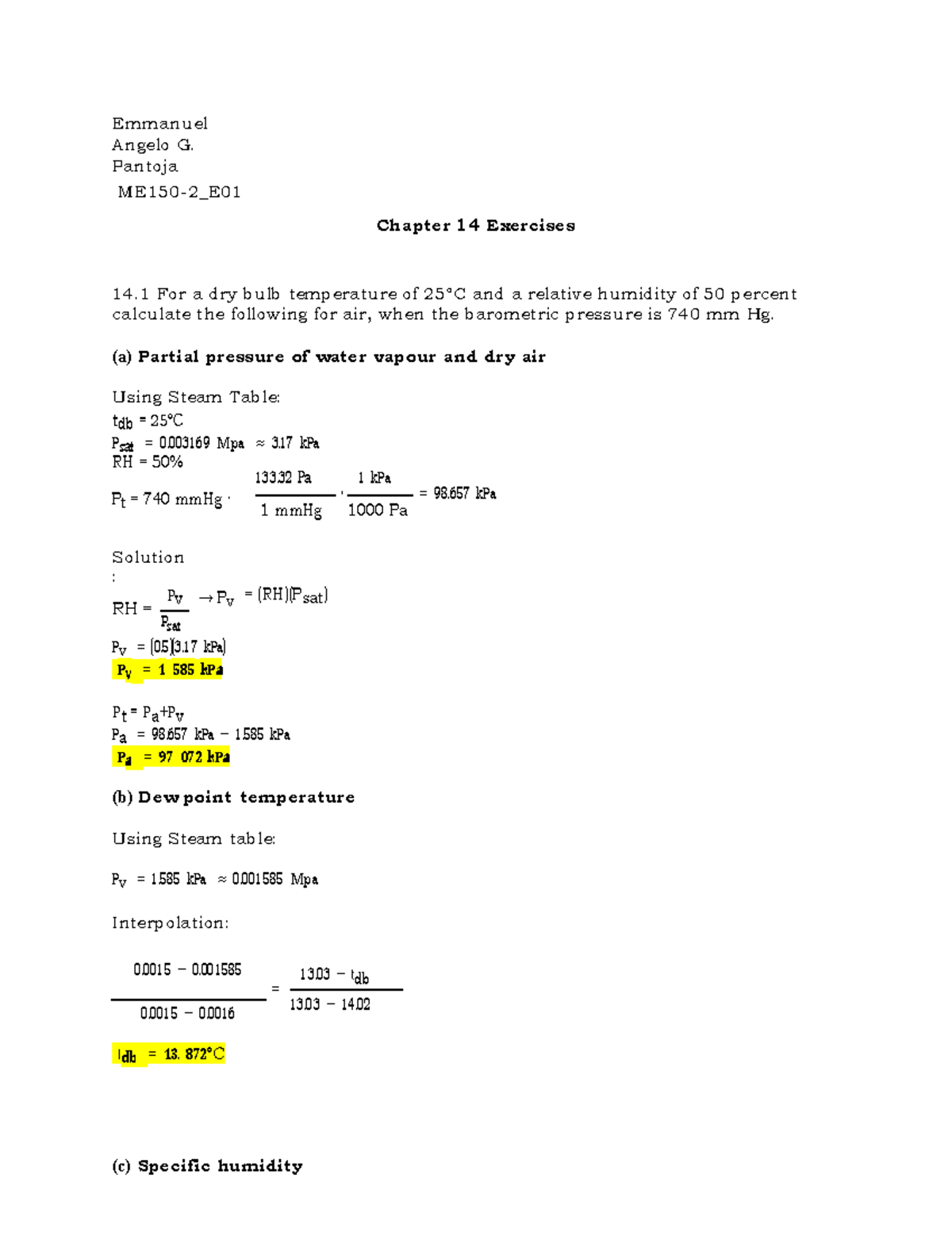 Pantoja-hw1 compress - Noth - Emmanuel Angelo G. Pantoja ME150-2_E ...