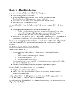 Chapter 1 - Lecture notes - Chapter 1 – The Biotechnology Century and ...