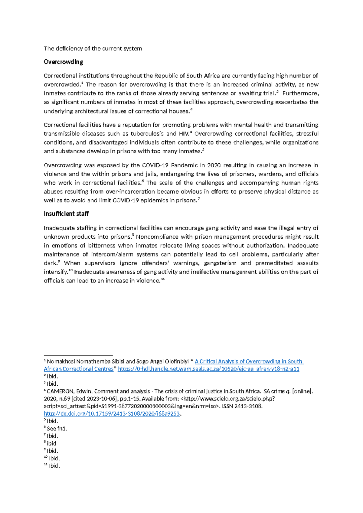 The deficiency of the current system - The deficiency of the current ...