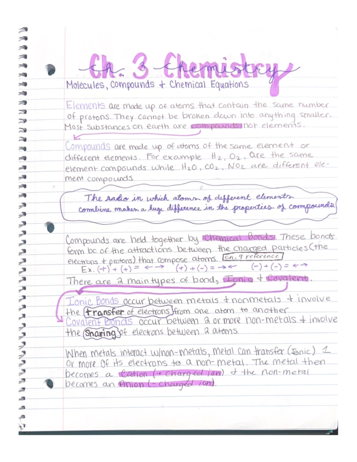 UWYO General Chemistry 1020 (Dr. Anderson) Ch. 3 - Chemistry Molecules, compounds Chemical ...