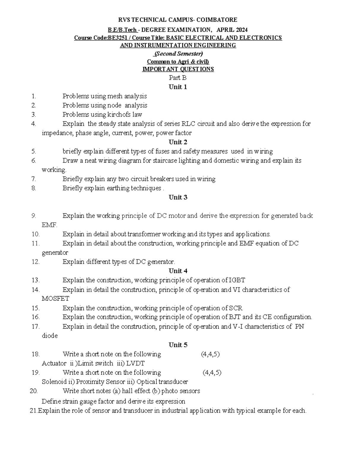 Be 3252 important - BEEE notes - BE3252 - RVS TECHNICAL CAMPUS ...
