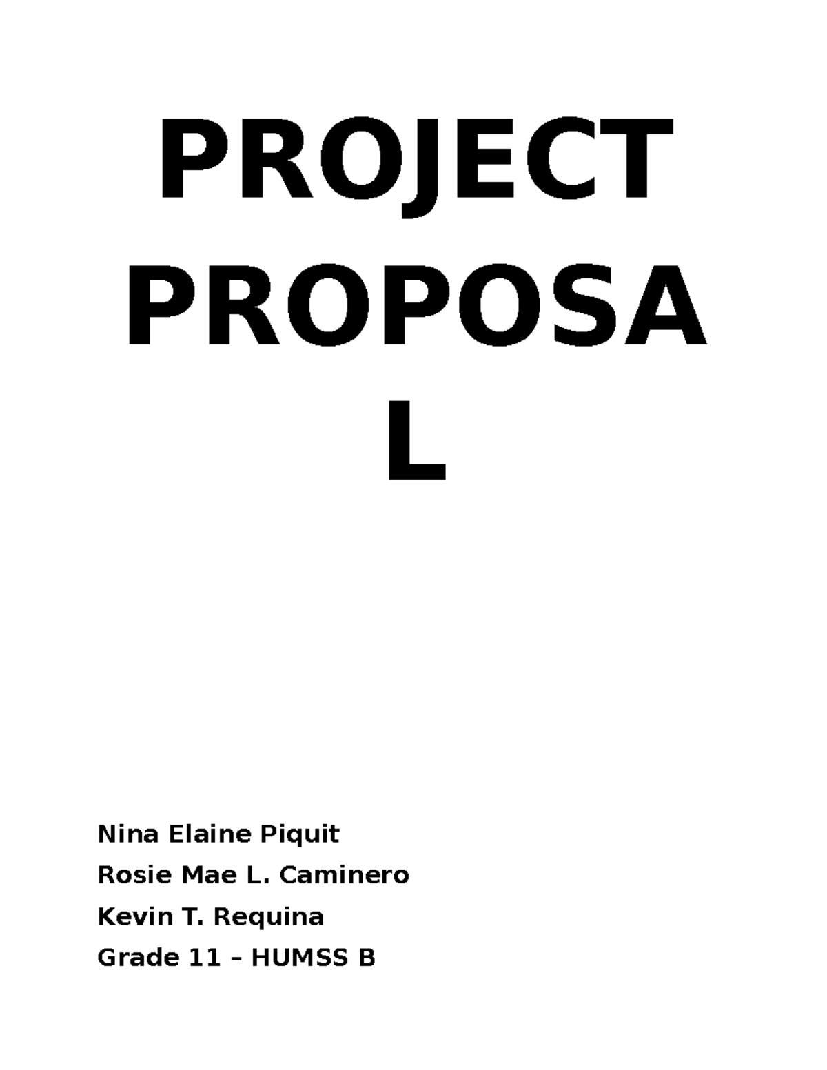 TRIO-Project Proposal- Reading-AND- Writing - PROJECT PROPOSA L Nina ...