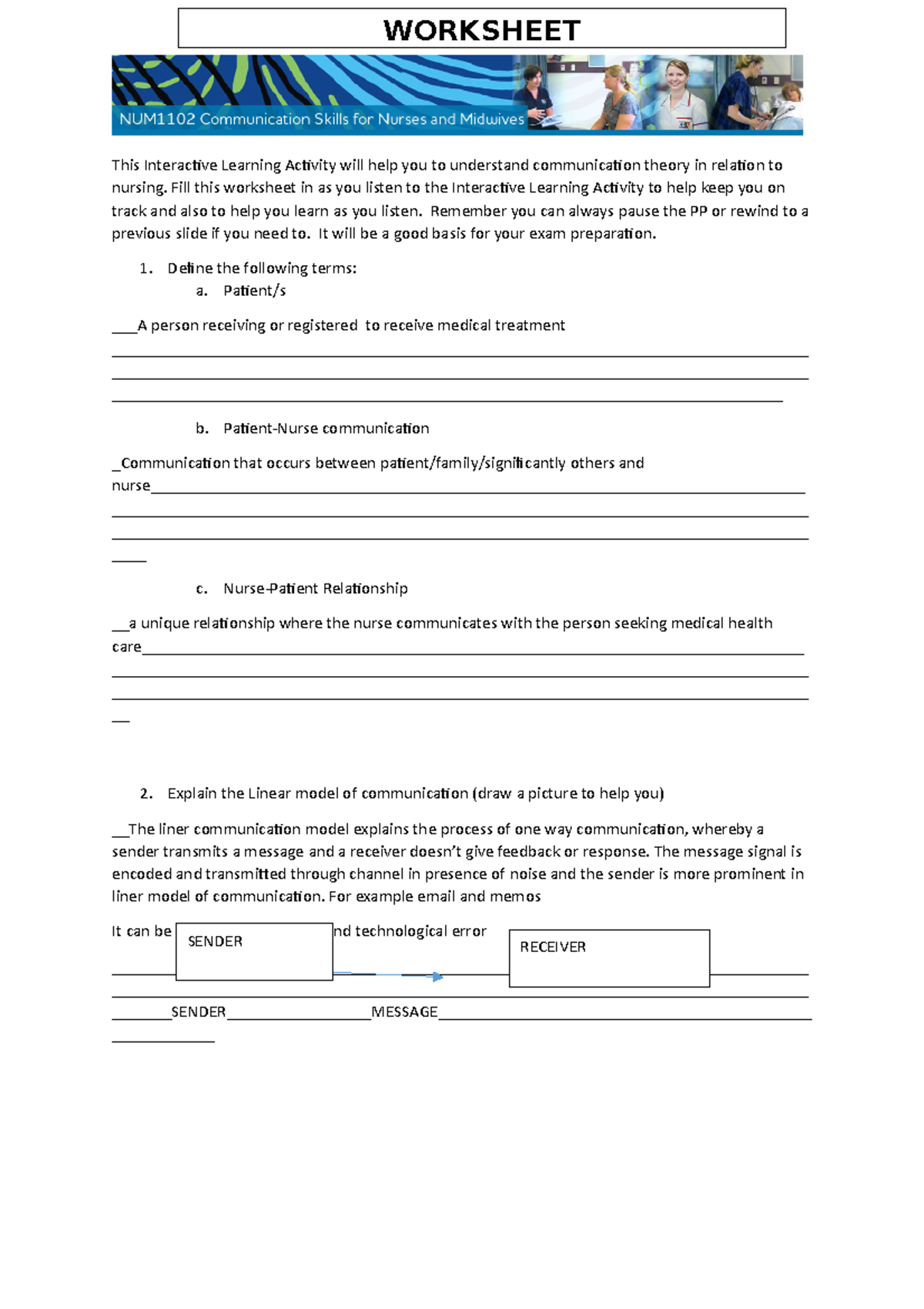 Worksheet Communication theory (1) - This Interactive Learning Activity ...