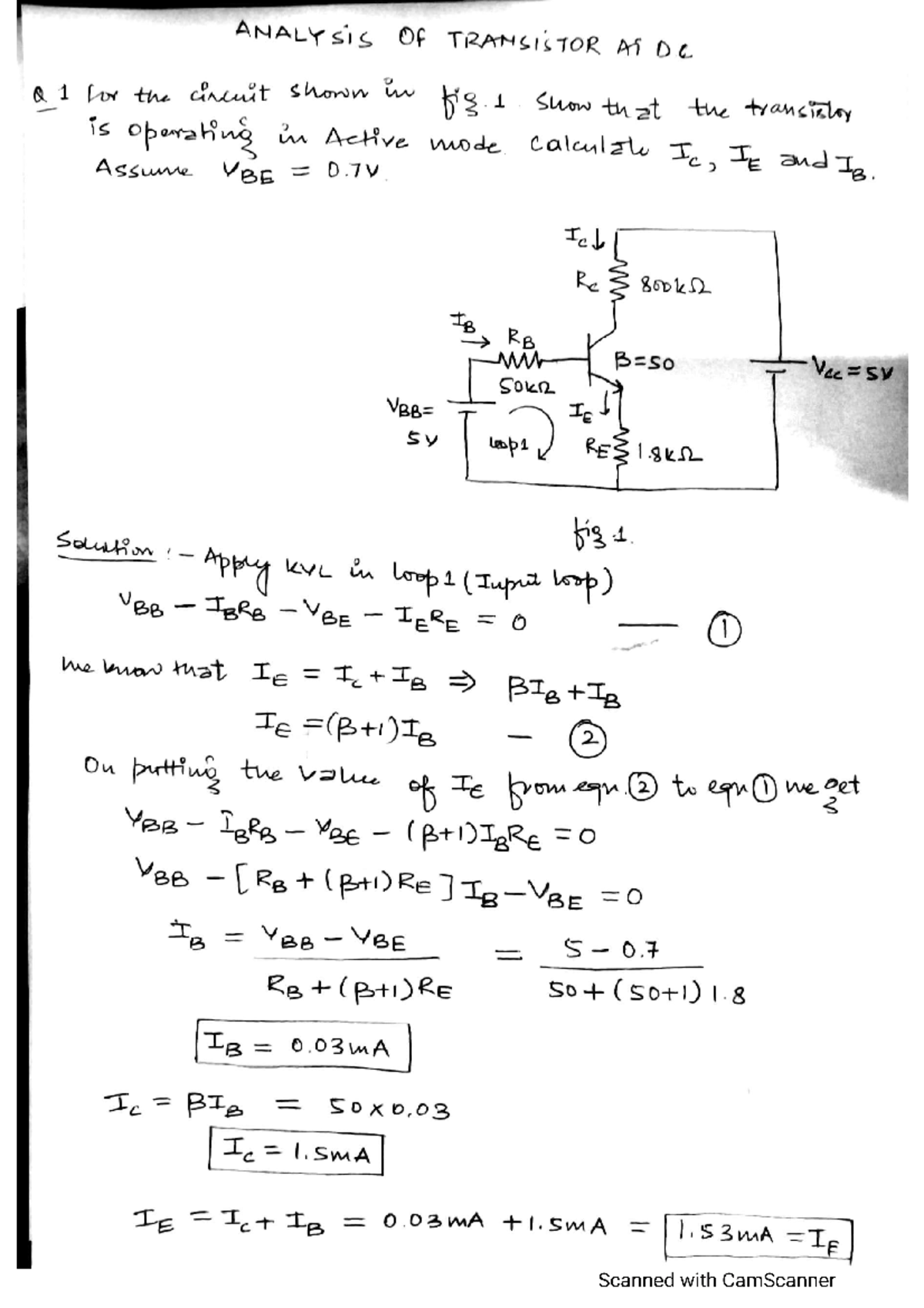 BJT questions - tutorial - Electronics & Communication Engineering - Studocu