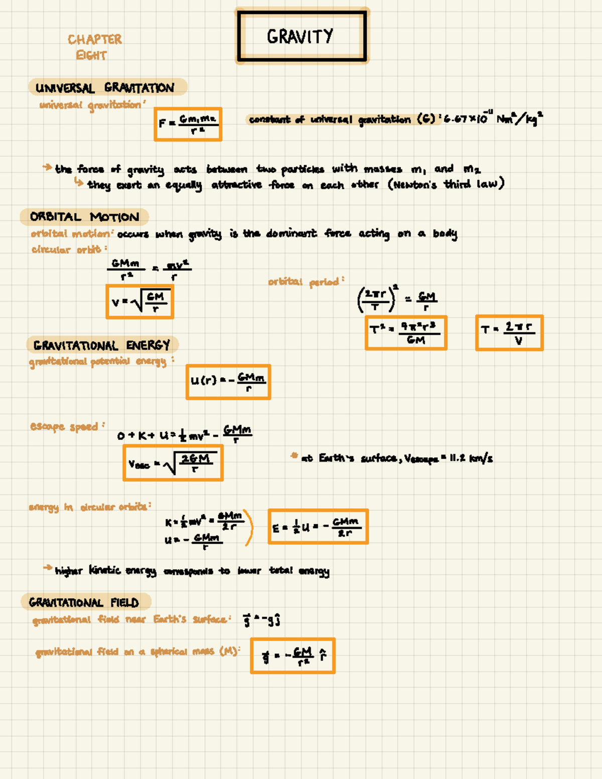 Chapter 8 - Lecture notes 23-24 - CHAPTER GRAVITY EIGHT UNIVERSAL ...