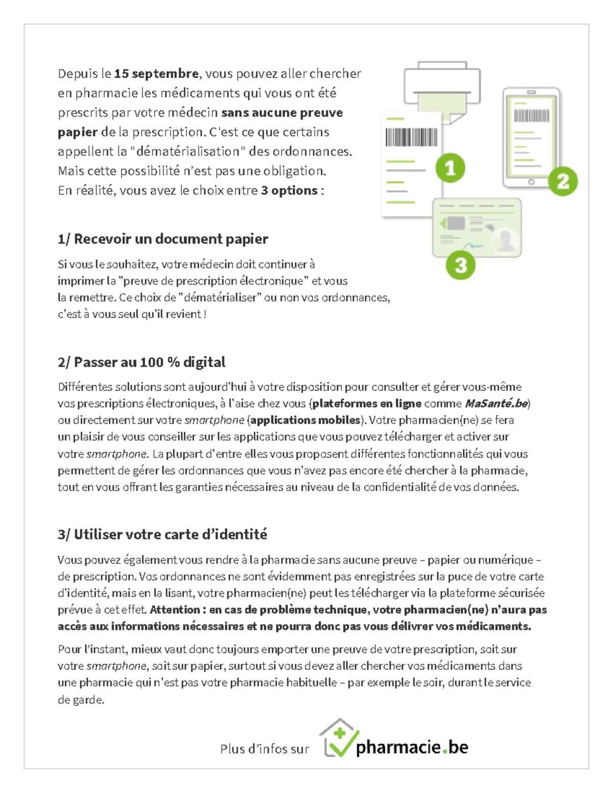 A4 3options-Ordonnances-dematerialisees APB Oct2021 - Etude des médicaments : Pharmacognosie et ...