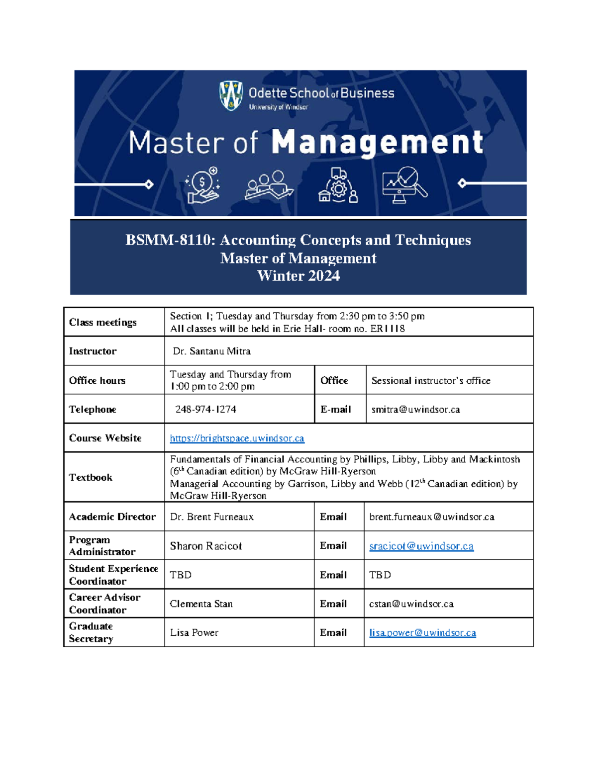 Course outline for BSMM 8110-Sec. 1 (winter 2024) - BSMM-8110 ...