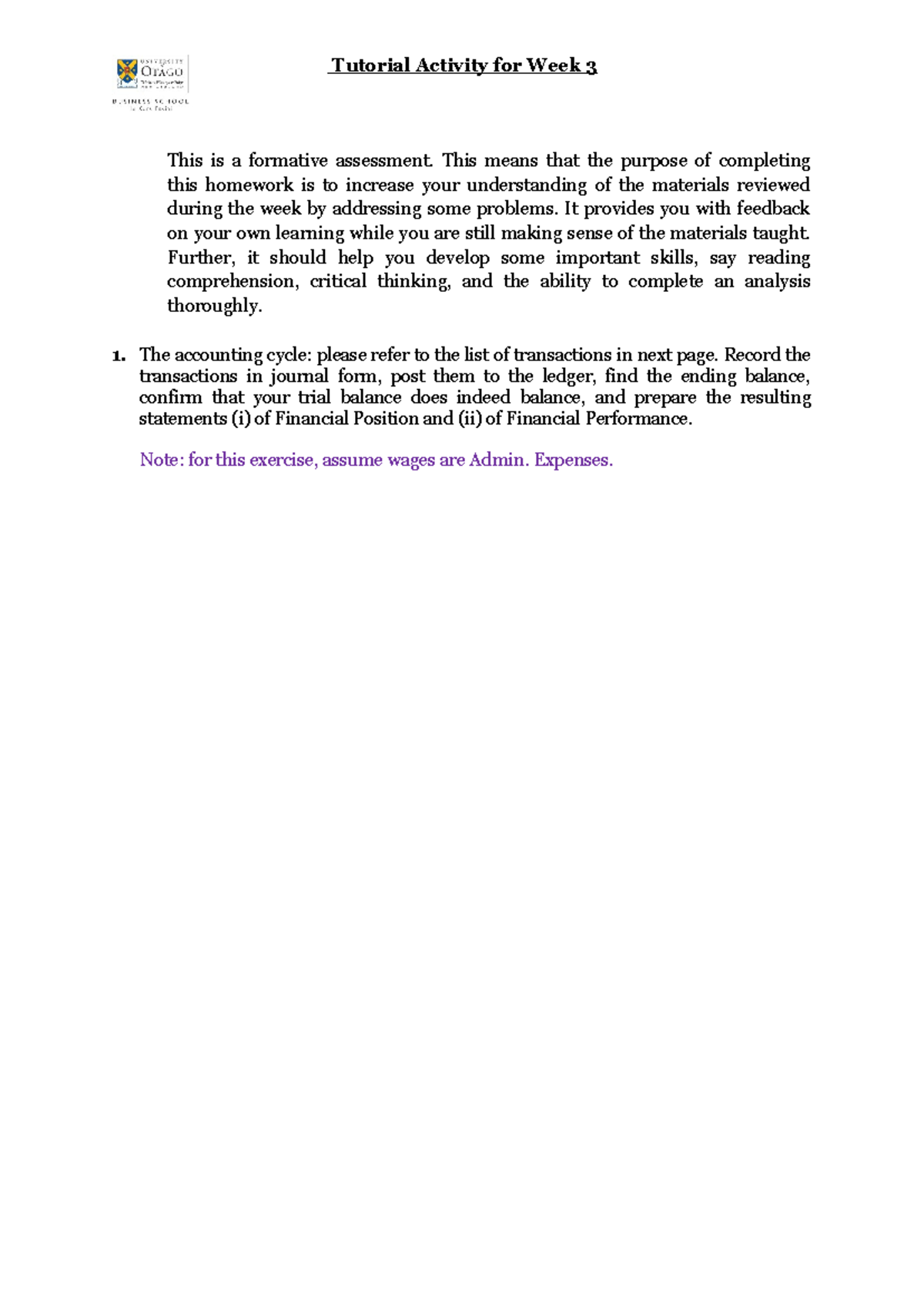 5. Week 3 Tutorial Activity - Tutorial Activity for Week 3 This is a ...