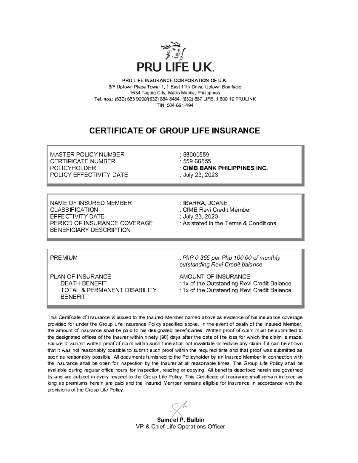 Prulife - Insurance - PRU LIFE INSURANCE CORPORATION OF U. 9/F Uptown ...