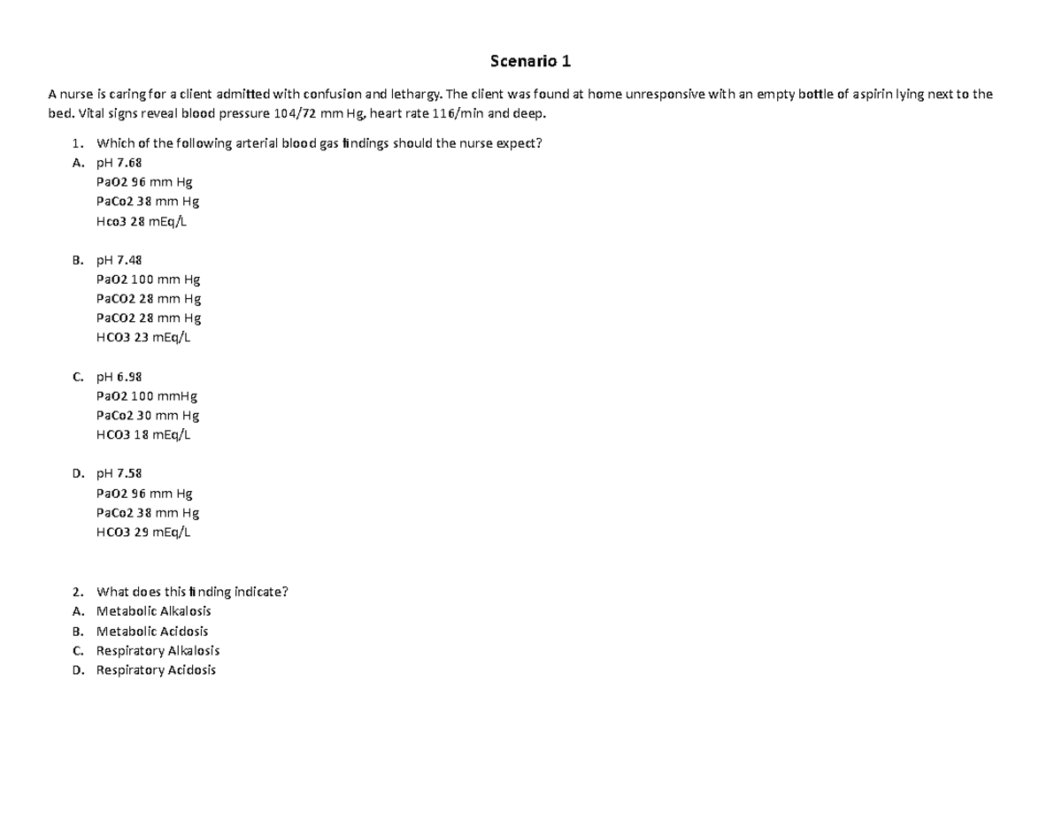 Acid-Base Balance Group Activity Worksheet - NUR 2032C - Studocu